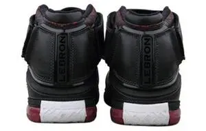 Nike Zoom Lebron 2 " Crimson" Retro Basketball Mid Tops - Black
