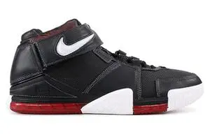 Nike Zoom Lebron 2 " Crimson" Retro Basketball Mid Tops - Black