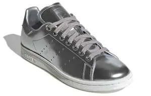 Adidas Stan Smith Metallic Leather Sneakers - Silver