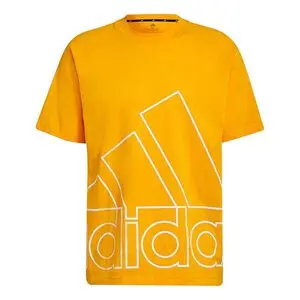 Adidas U Big Logo Printing Round-neck Short Sleeve T-shirt