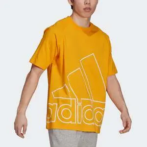 Adidas U Big Logo Printing Round-neck Short Sleeve T-shirt