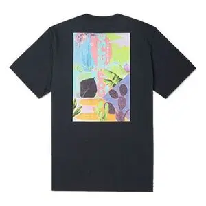 CONVERSE Neon Nature Graphic T-shirt Asia Sizing 'black - Black/multi-color