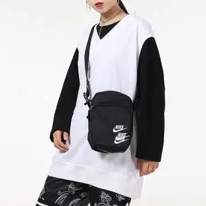 Nike Heritage Embroidered Triple Logo Shoulder Bag