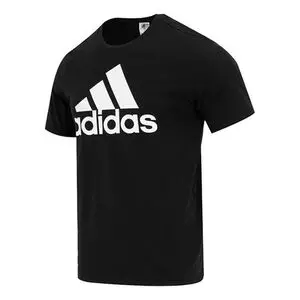 Adidas Essentials Single Big Logo T-shirt 'black - Black/white