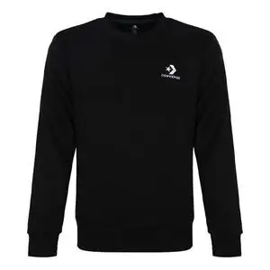 CONVERSE Star Chevron Embroidered Crewneck Sweatshirt - Black