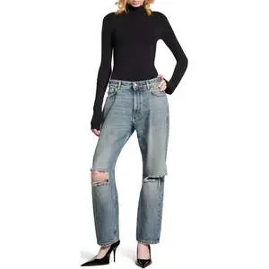 Balenciaga Distressed Straight-leg Jeans