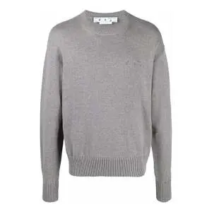 Off-White Logo Embroidered Knitted Jumper - Default Colorway