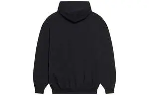 Balenciaga Bb Pixel Fleece Drawstring Hoodie - Black