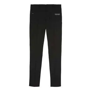 Off-White Solid Color Alphabet Printing Straight-leg Casual Trousers - Default Color