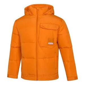 PUMA Down Jacket With Hood - Orange