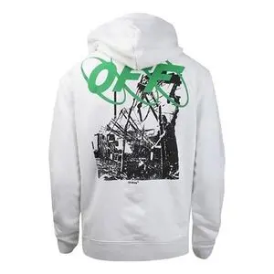 Off-White Ruined Factory Slim Hoodie - White