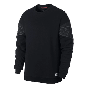 JORDAN Embroidered Sports Pullover - Black