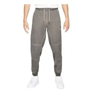 Nike Logo Embroidered Knit Loose Casual Long Pants/trousers Gray - Multi-color