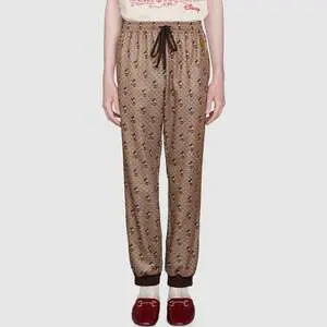 Gucci X Disney Mickey Full Printed Drawstring Jogging Pants For - Brown