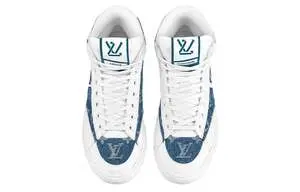 LOUIS VUITTON Charlie Ankle Sneakers 'white Denim Monogram
