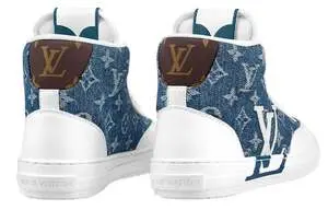 LOUIS VUITTON Charlie Ankle Sneakers 'white Denim Monogram