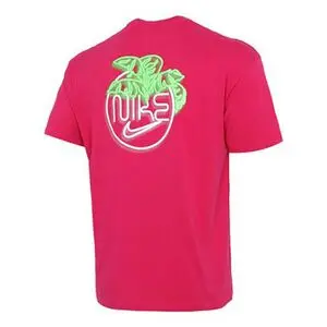 Nike Printing Logo Loose Breathable Sports Short Sleeve - Red