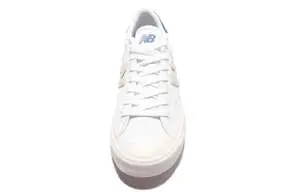 NEW BALANCE White Blue Lace-up Canvas Sneakers
