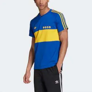 Adidas Originals Colorblock Back Alphabet Printing Short Sleeve Blue - Multi-color