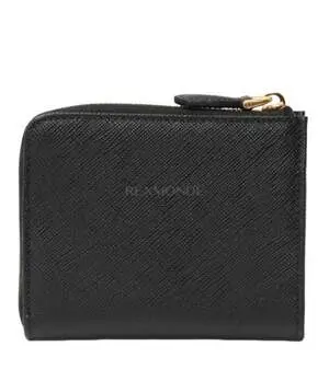 Prada Ss26 Small Saffino Leather Zipper Wallet - Black