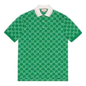 Gucci Gg Stretch Cotton Polo - Green