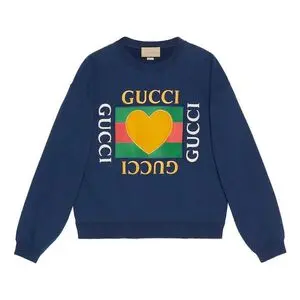 Gucci Cotton Jersey Sweatshirt With Graphic Print - Blue