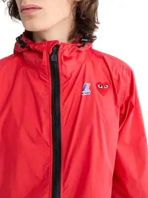 Play Comme Des Garcon Fw25 X K Way Full Zip Hooded Jacket