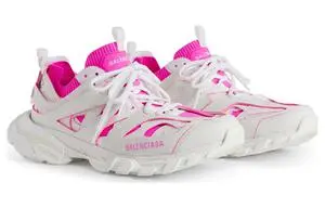 Balenciaga Track Sock Sneakers - White/pink