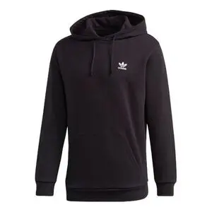Adidas Originals Logo Print Relaxed Fit Hoodie - Black