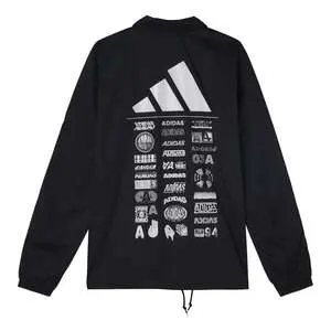 Adidas Athletics Pack Coaches Button Shirt Jacket - Black