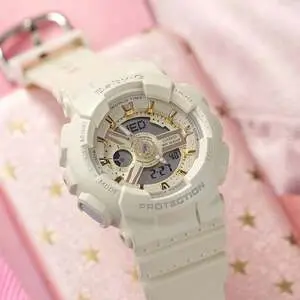 Casio Baby-g Ba-110ga-7a2prd Shock Resistant Watch - White