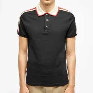 Gucci Striped Logo Short-sleeved Polo Shirt