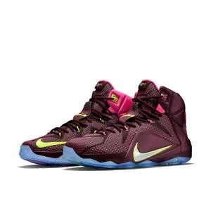 Nike Lebron "double Helix" High Top Athletic Sneakers - Purple