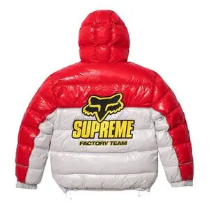 Supreme X Fox Racing Shiny Down Puffer Jacket - White