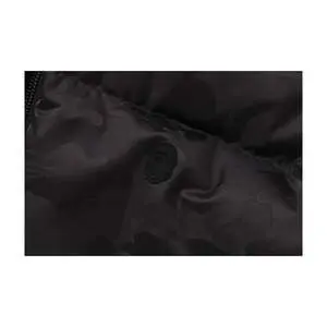 A BATHING APE Solid Camo Jacquard Hooded Puffer Jacket - Black