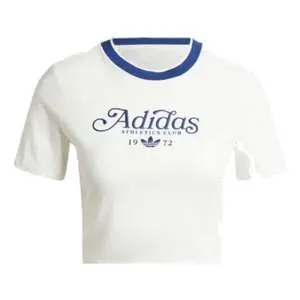 Adidas Graphic Badge Slim 3-stripes T-shirt - White/blue