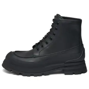 Alexander McQueen Lace-up Combat Boots - Black