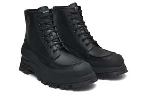 Alexander McQueen Lace-up Combat Boots - Black