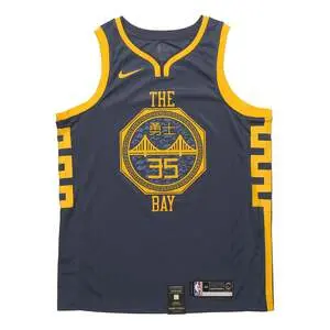 Nike Nba Golden State Warriors Kevin Durant 35 City Limited Jersey - Blue