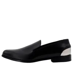Alexander McQueen Leather Loafers With Metal Heel Detail