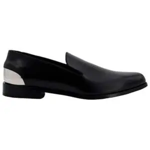 Alexander McQueen Leather Loafers With Metal Heel Detail