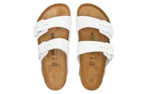BIRKENSTOCK Arizona Natural Leather Sandals - White