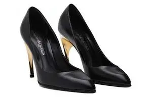 Alexander McQueen Sculptural Heel Pumps - Black/silver