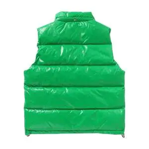 A BATHING APE Line Camo Debossed Nylon Down Vest - Green