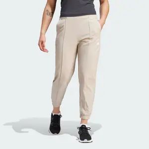 Adidas Logo Aeroready Train Essentials Woven Pants - Beige