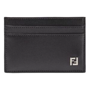 Fendi Ss26 Ff Squared Card Holder - Black