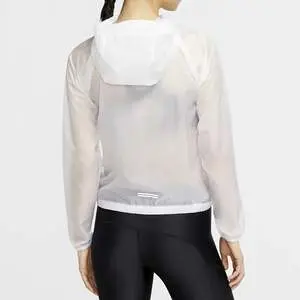 Nike Hooded Running Jacket With Zipper Closure