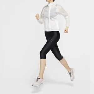 Nike Hooded Running Jacket With Zipper Closure