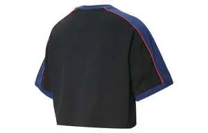 PUMA X Rdet Multicolor Splicing Round Neck Short Sleeve T-shirt - Black