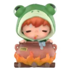 POP MART Hirono Tamed Wildgrass Series Figure 'boiling Frog - Multi-color